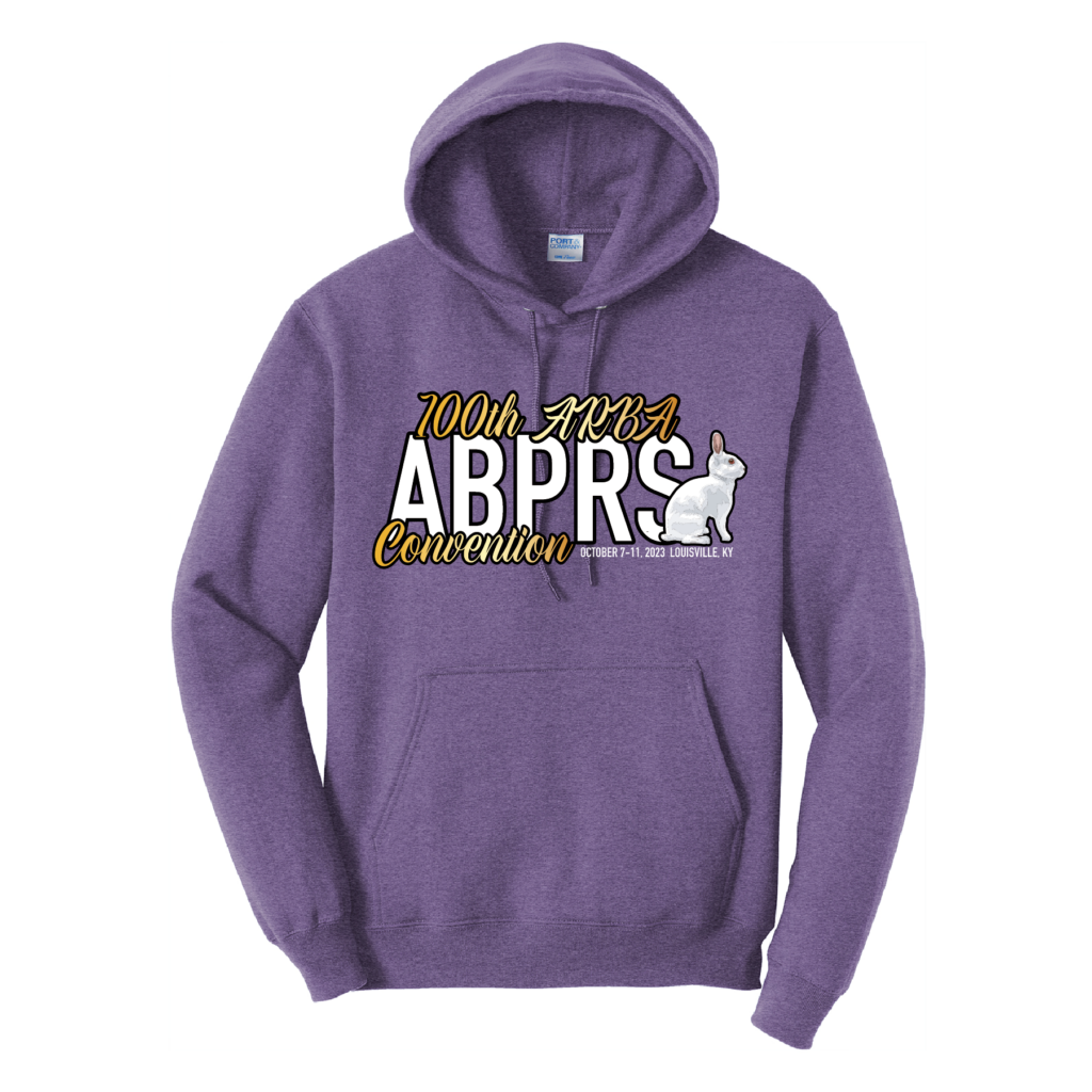 Britannia Petite Convention Logo Hoodie – Heather Purple Port & Company Sweatshirt – PM Graphix