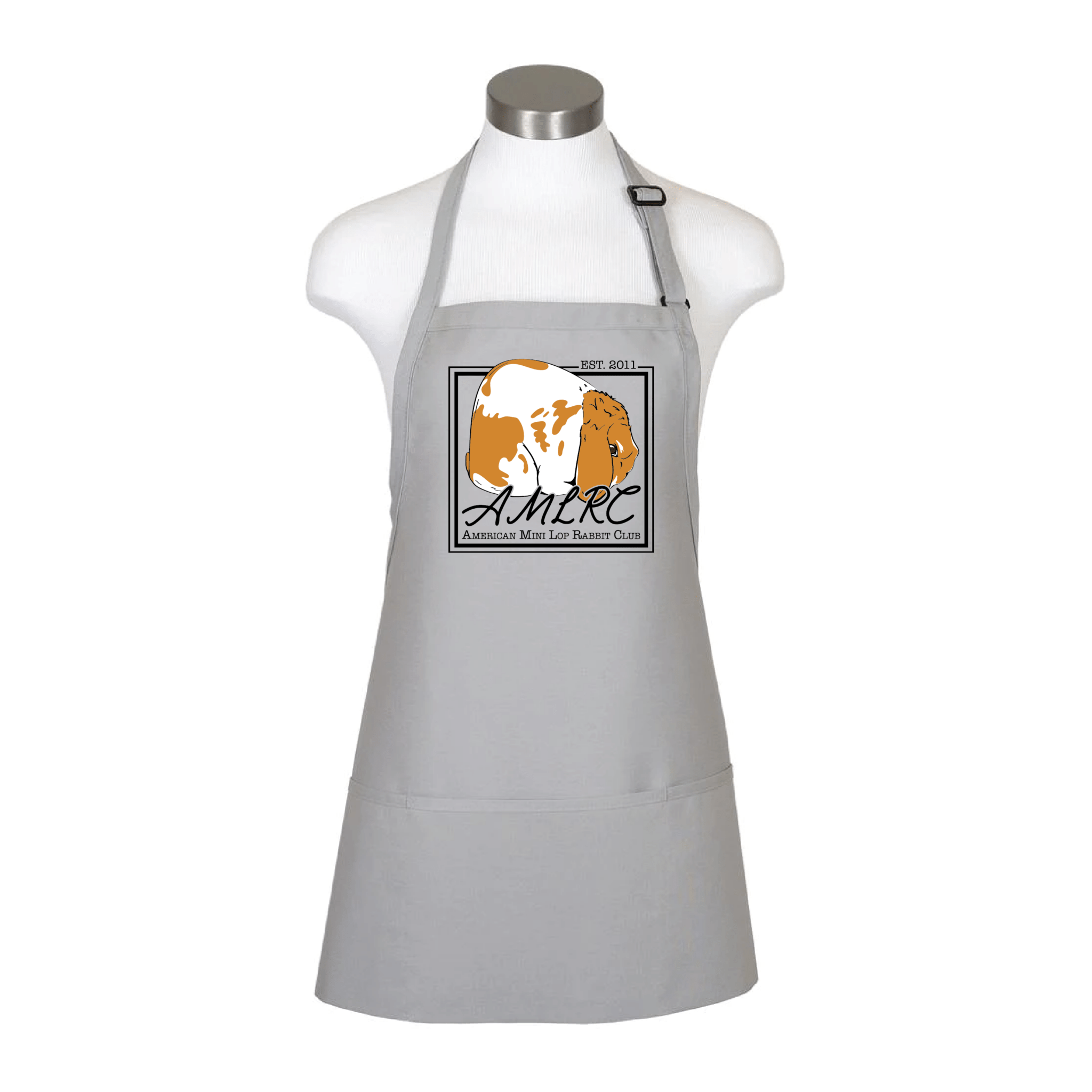 AMLRC – Mini Lop Logo Apron – 3 Pocket Bib Apron – PM Graphix